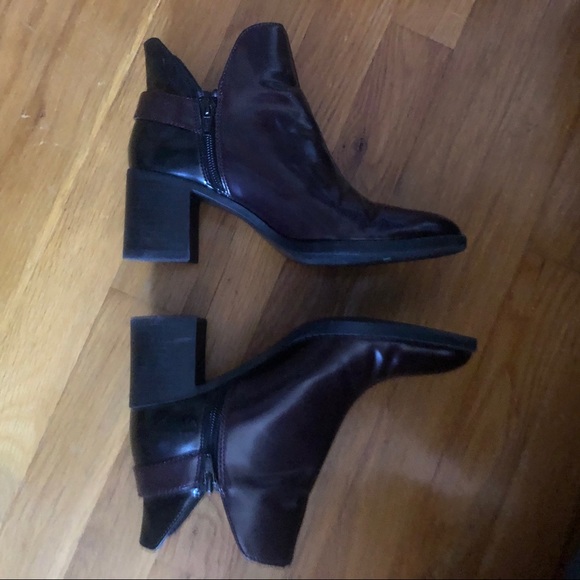 Zara | Shoes | Zara Burgundy Booties 36 | Poshmark